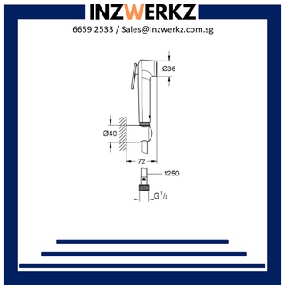 Grohe 27812IL1 TEMPESTA-F Hand / Trigger / Bidet / Toilet Spray ...