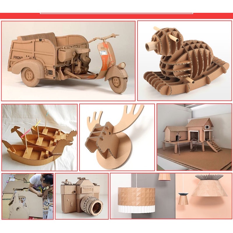Corrugated Board DIY Card Paper Sheet Packaging Cardboard Kindergarten ...