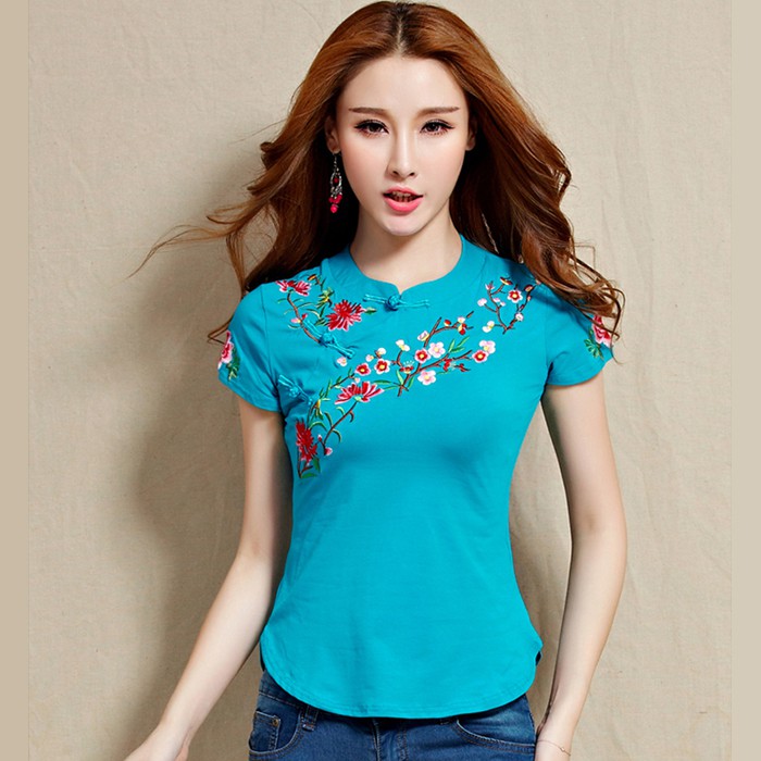 Chinese New Year Clothes Qipao Top Women Blouse Cny 旗袍上衣 汉服上衣 Chinese ...