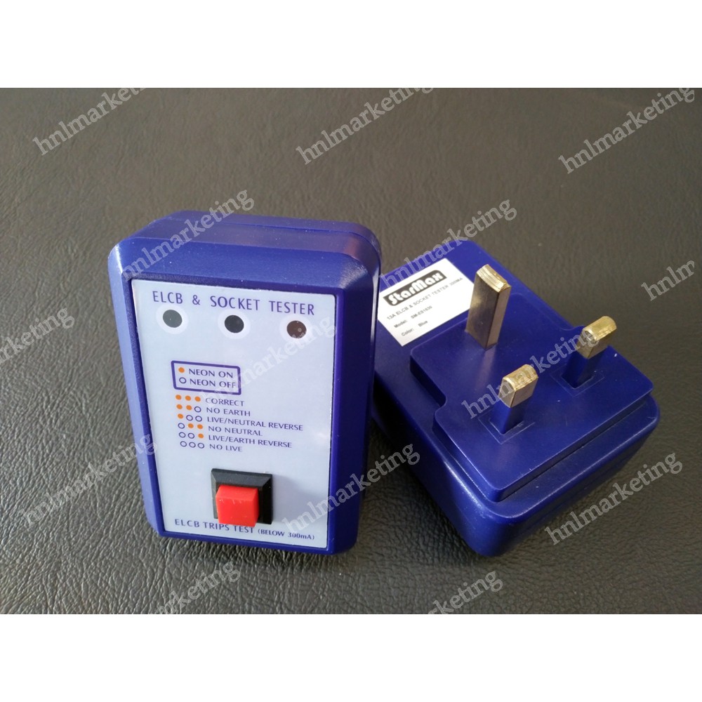 STARMAX ELCB RCCB & 13A SWITCH SOCKET TESTER | Shopee Singapore