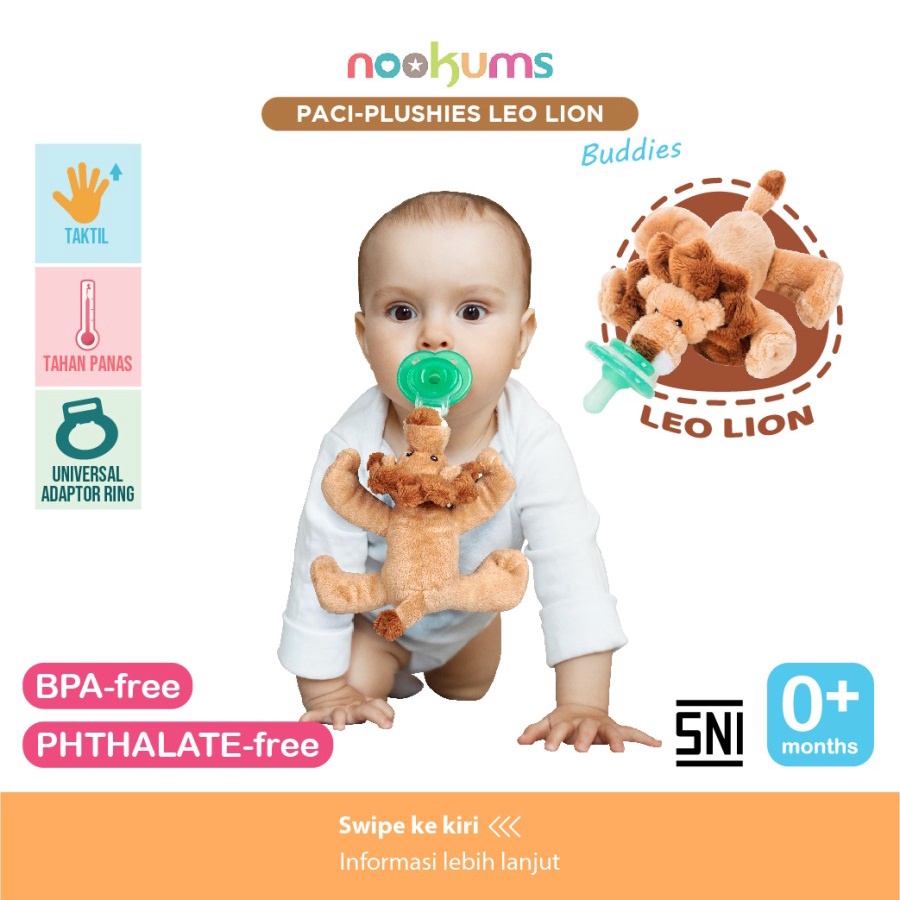 Nookums Paci-Plusheies Leo Lion Buddies / Baby Doll Pacifier / Pacifier ...