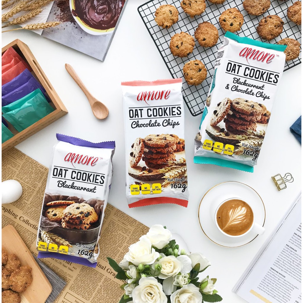 Tong Garden Amore Oat Cookies - Blackcurrant / Chocolate Chips ...