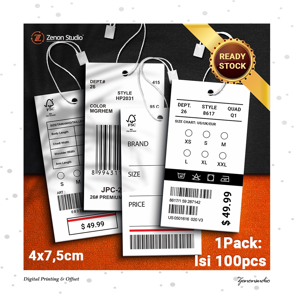 [100pcs] Hangtag/hang Tag BarcodeF Price Per Seed Standard) | Shopee ...