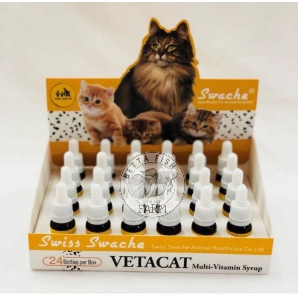 Swiss Swache Vetacat Multivitamin Syrup for Cat, kitten, kucing (10ml ...