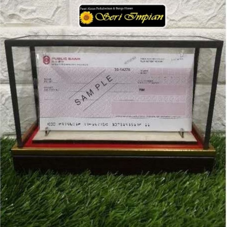 Cek hantaran kahwin/hantaran cek frame/frame cheque kaca | Shopee Singapore