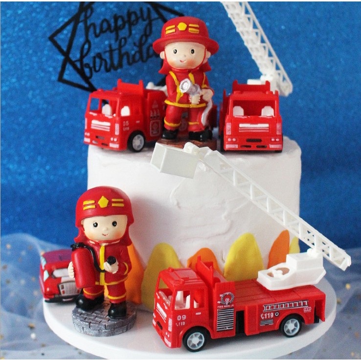 - Fire Fighter Fire Engine Fire Trucks cake topper fireman Cake ...