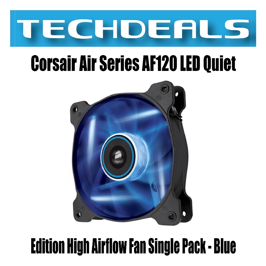 Corsair Air Series AF120 LED Quiet Edition High Airflow Fan Single Pack ...