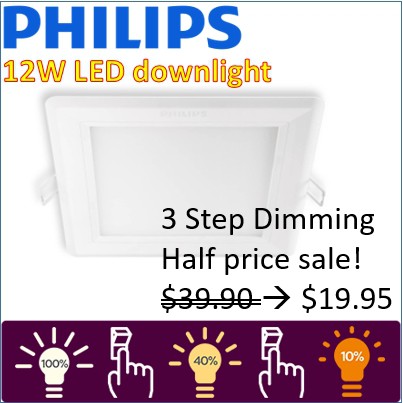 [Clearance Sale] Philips 12W Hadron False Ceiling LED Downlight/3 step ...