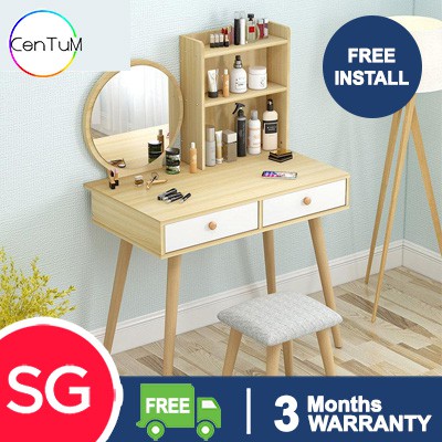 XXY Dressing Table With Large Storage Side Table Simple Master Bedroom ...