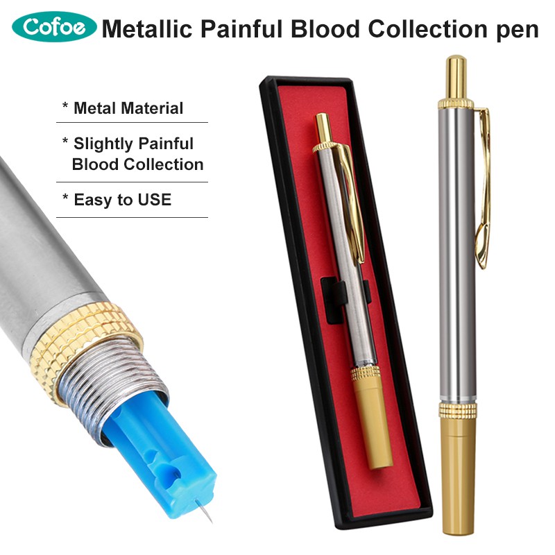 Cofoe Blood Collection Pen Stainless Steel Pen Blood Lancet Cupping ...