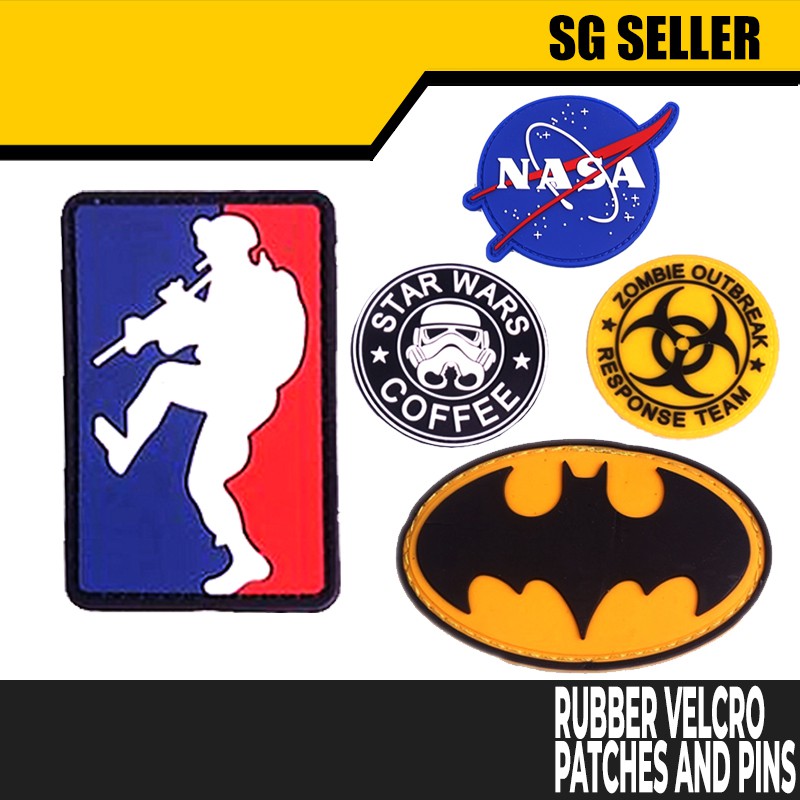 [SG SELLER 100-117 148 164-165] MORALE RUBBER V.EL.CRO PATCHES AND PIN ...