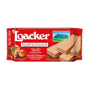 45g Loacker Classic Napolitaner Crispy Wafers Filled with Hazelnut ...