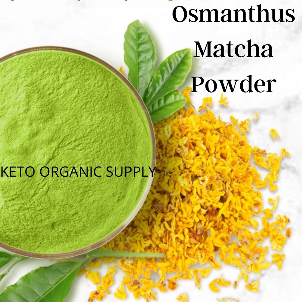 Osmanthus Matcha Powder 50g 桂花抹茶粉 instant 100% water soluble 速溶茶粉 green ...