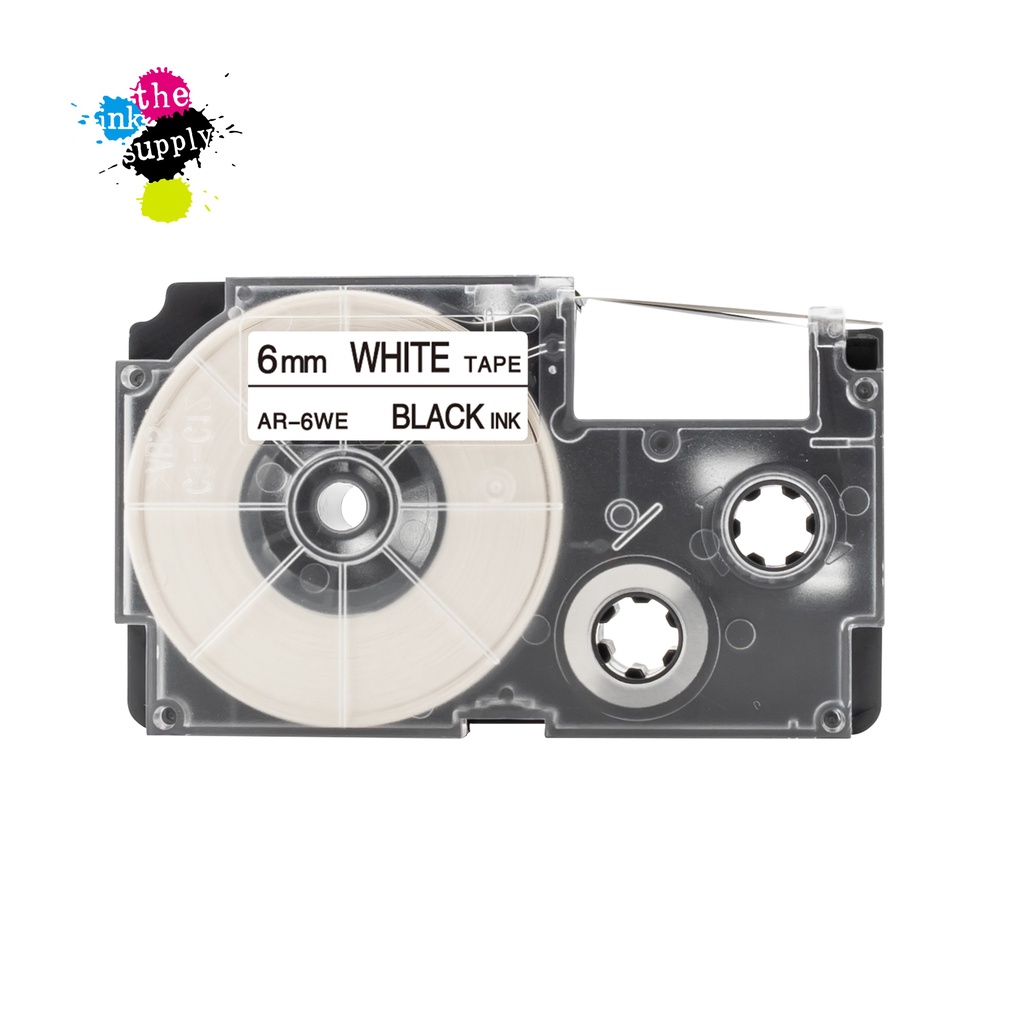XR-6WE XR-9WE XR-12WE Compatible Casio Sticker Label Tape (Black on ...