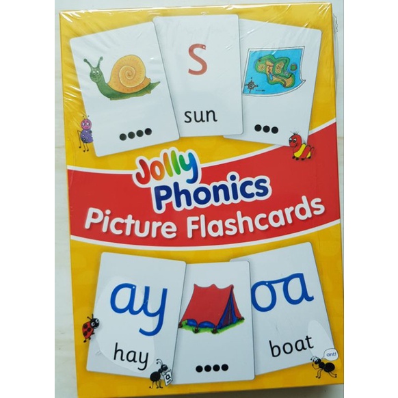 Jolly Phonics 60 Picture Flash Cards (60 Cards) With Pictures Different ...