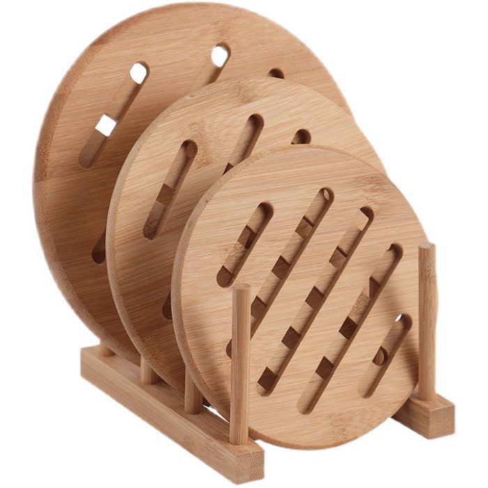 [SG] Premium Bamboo Heat Resistant Placemat Bamboo Cup Pot Dish Pad ...
