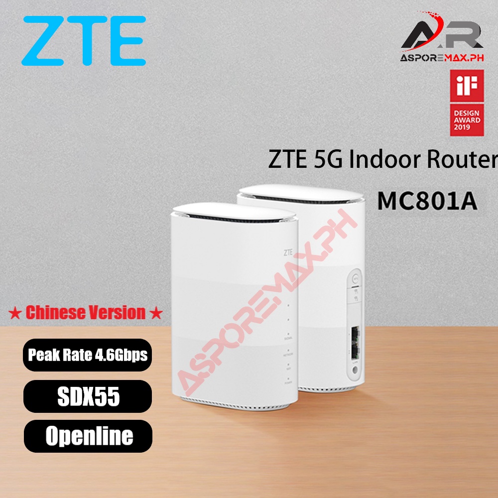 ZTE 5G CPE WiFi 6 Router ( MC801A ) LTE+5G EN-DC Wi-Fi 6, 2.4G&5G dual ...