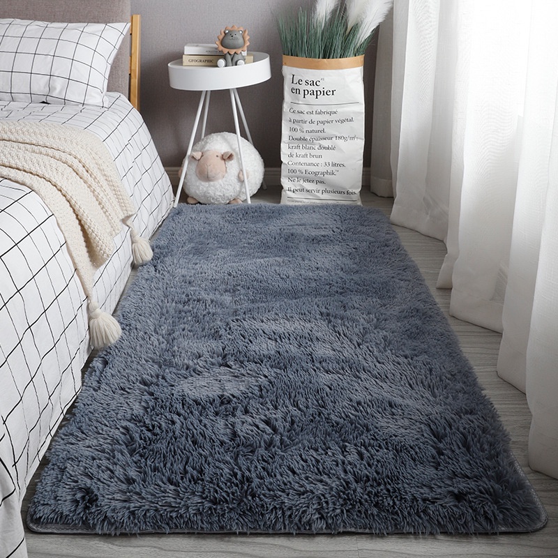 Bedside Fluffy Carpet Bedroom Floor Mat Sofa Side Rugs Cashmere Velvet ...