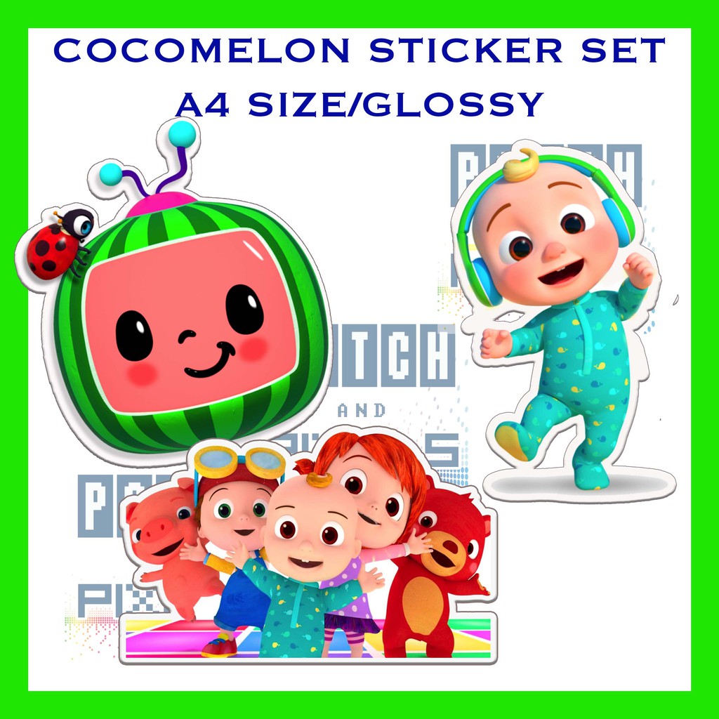 Cocomelon Sticker Set (8 x 10 inches) | Shopee Singapore