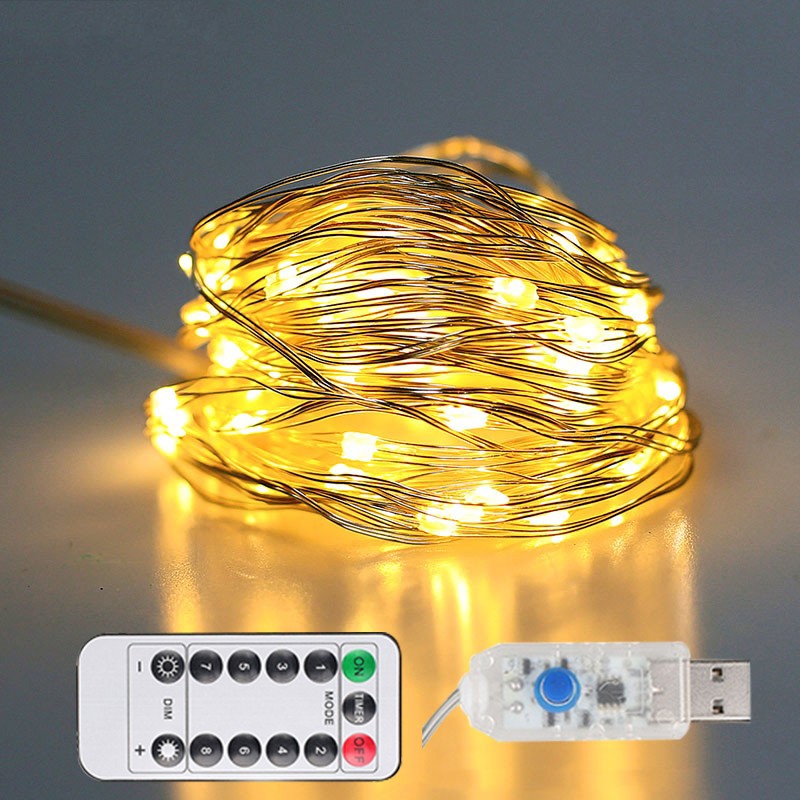 Remote Control LED USB Fairy Light,Waterproof Copper Wire String Light ...