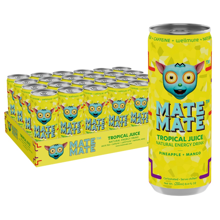 MATE MATE Tropical Juice Natural Energy Drink 250ml (pack of 24)(expire ...