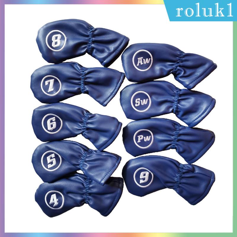 9Pcs/Pack PU Golf Iron Covers Set Golf Club Irons Brand, 16x7x1cm ...