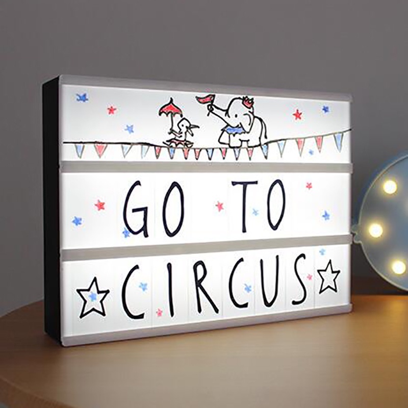 A6 Lightbox Battery Light Letters Can draw and write Combination ...