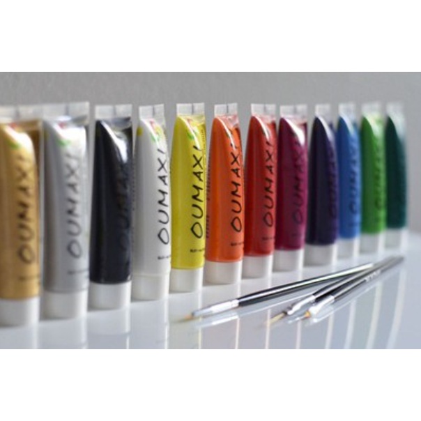 Oumaxi Acrylic Paint Set for Nail Art Fabric Clothing Nail Glass Wall ...