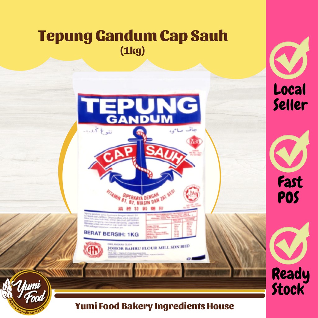 Cap Sauh Wheat Flour 1kg Multipurpose Flour/ Multi-purpose Flour/ Cap ...
