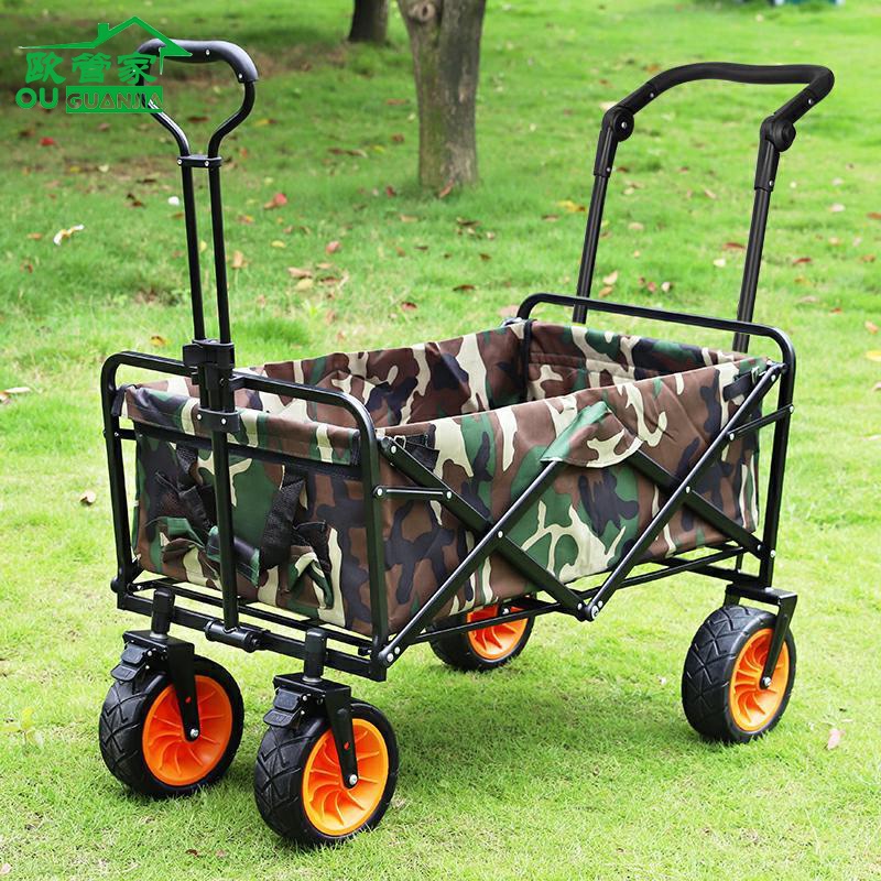 OU GUANJIA Portable Push Shopping Cart Camping Cart Supermarket ...