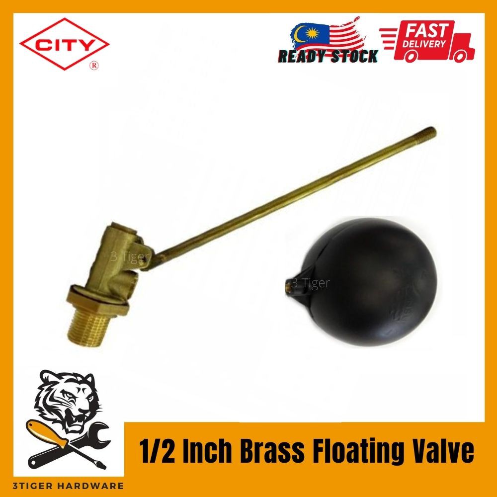 City Brass Float Arm Valve 1/2” (15mm) 3/4”(20mm) With Poly Float Ball ...