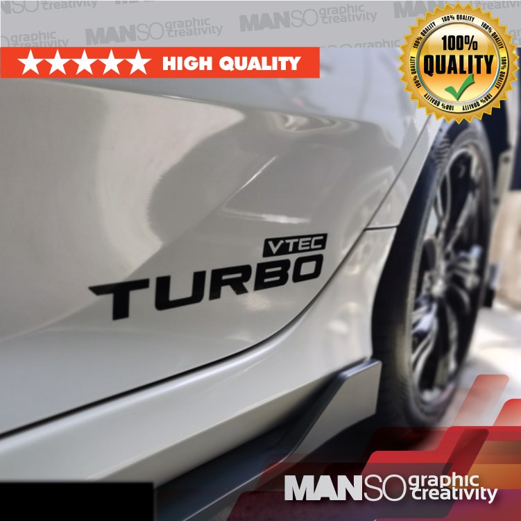 Vtec Turbo Honda Civic Side Sticker Civic FC (ONE PAIR) | Shopee Singapore