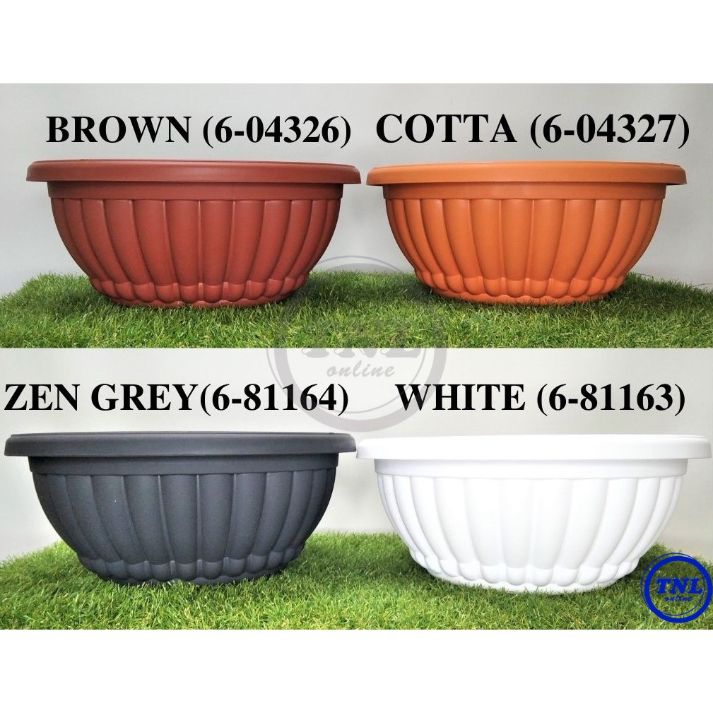 BABA 206 ROUND SHALLOW DESIGN BIODEGRADABLE PLASTIC FLOWER POT FOR ...
