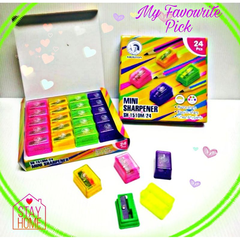 Pencil sharpener fancy mini sh1510m (box/24pcs) | Shopee Singapore