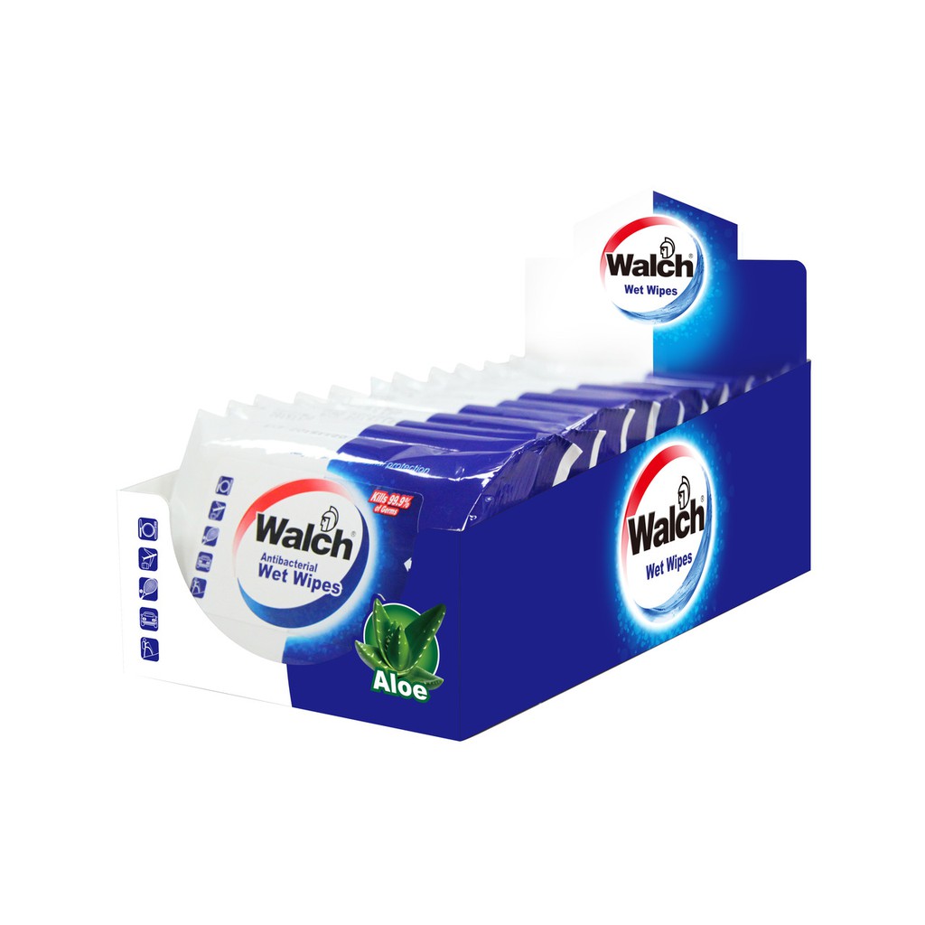 Walch Anti-bacterial Wet Wipes 10s (Bundle of 12 packs) | Shopee Singapore