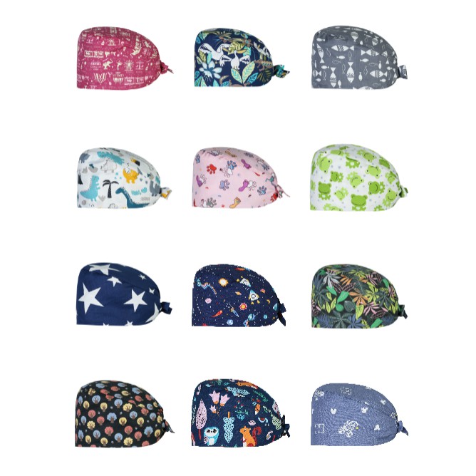 [Nurse Cap Surgical Ready Stock] Printed Female Breathable Toe Oral ...