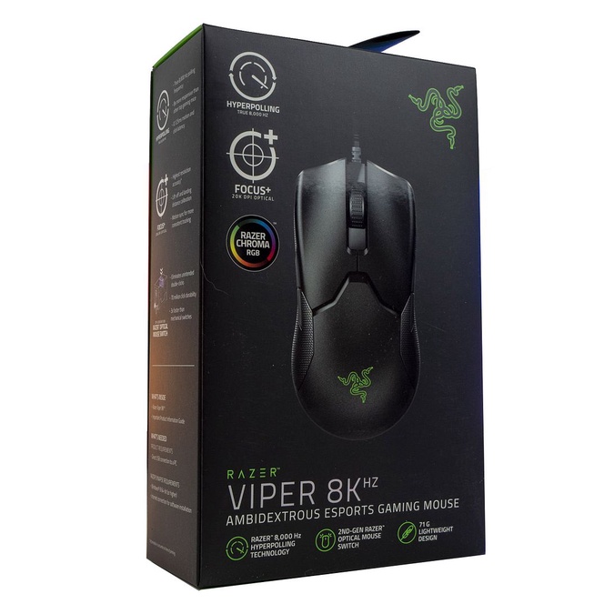 Razer Viper 8KHz Ultralight Ambidextrous Wired Gaming Mouse ( Black ...
