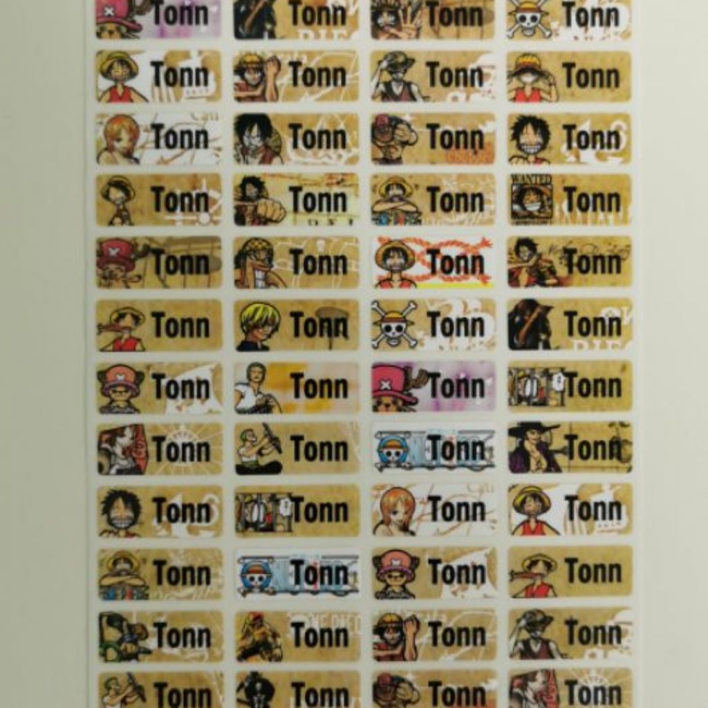 One Piece Name stickers Small and medium | Shopee Singapore