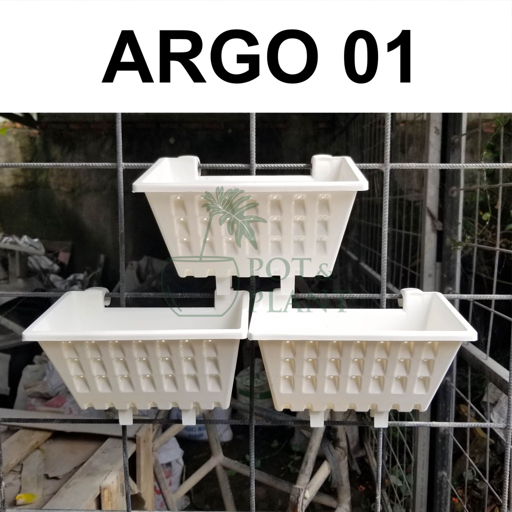 PUTIH Hanging Vertical Pot - ARGO 01 - 20 cm - WHITE | Shopee Singapore