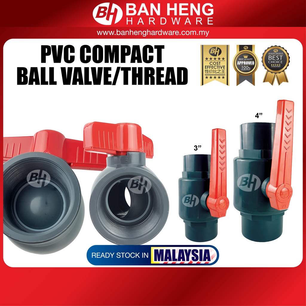 PVC COMPACT BALL VALVE 3", 4" | Shopee Singapore