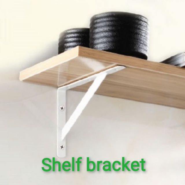 Heavy duty shelf wall bracket DIY | besi L shape rak kayu buku toilet ...