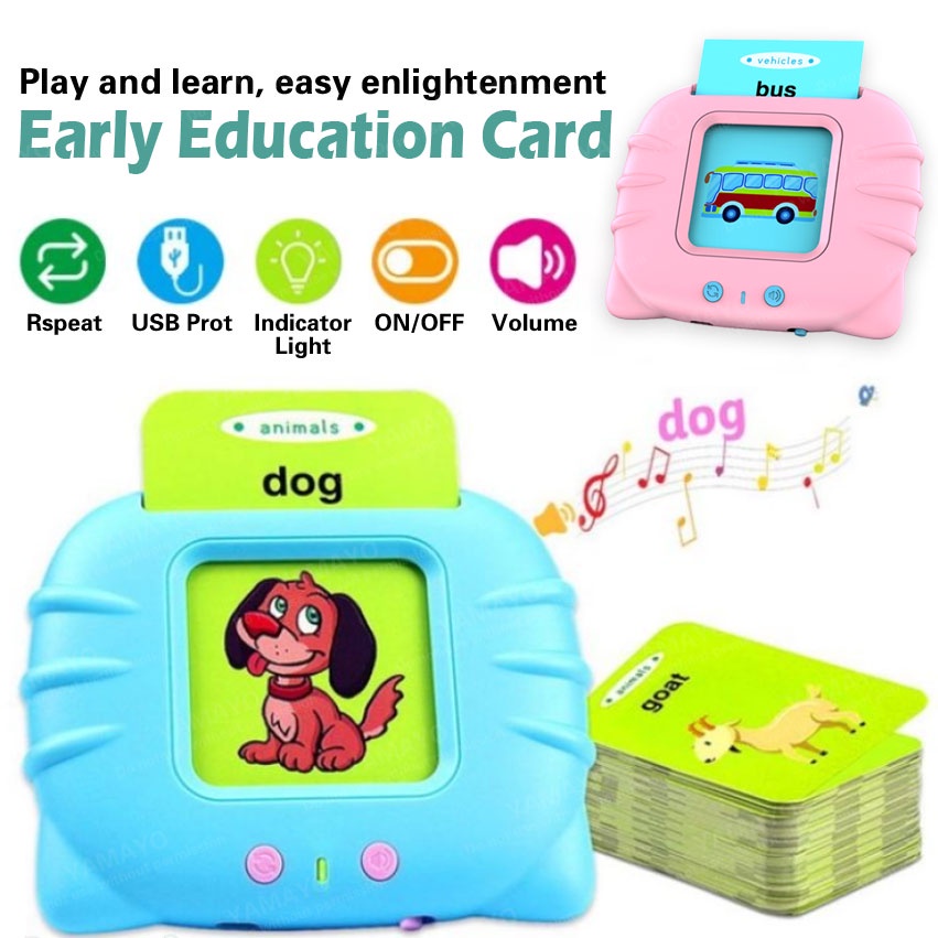 Bilingual Flash Card Reading Machine || Baby Educational Toy Childhood ...