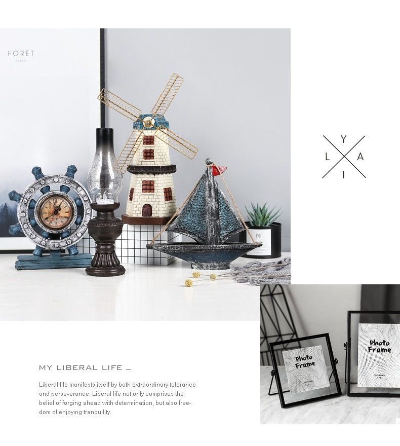 Vintage Ornaments Living Room Decorations Office Desk Statues Home ...