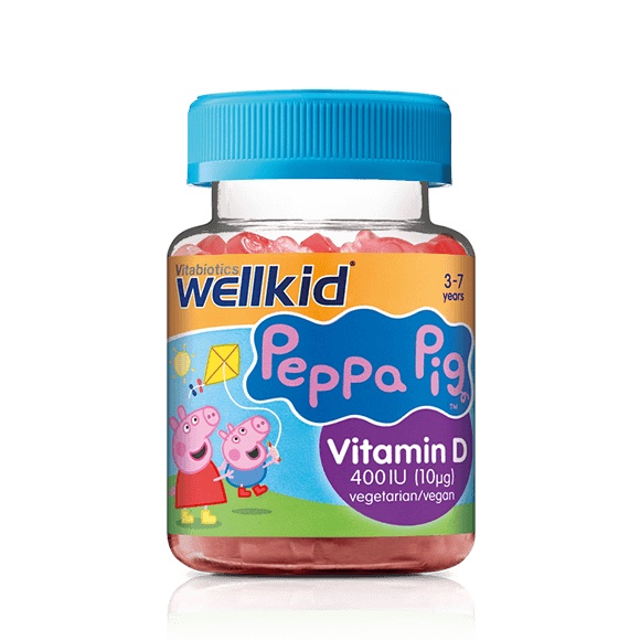 Vitabiotics (Wellkid) - Peppa Pig, Vitamin D, 400IU (30 softjellies ...