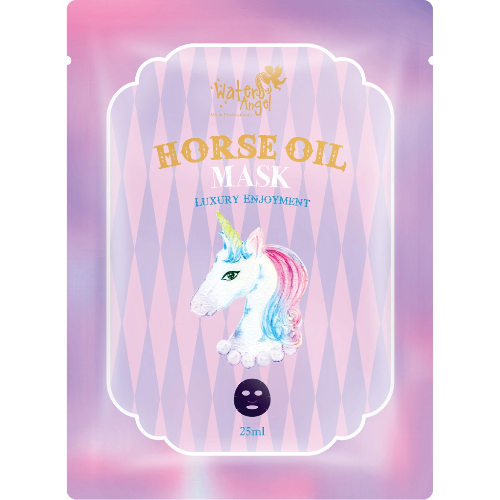 Water Angel Face Mask Horse Oil Anti Aging x 5 Sheets/ Box (Famous in ...