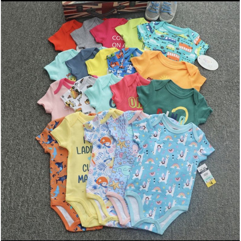 3-6mths Baby Summer Onesie Bodysuit Romper Disney Mickey | Shopee Singapore