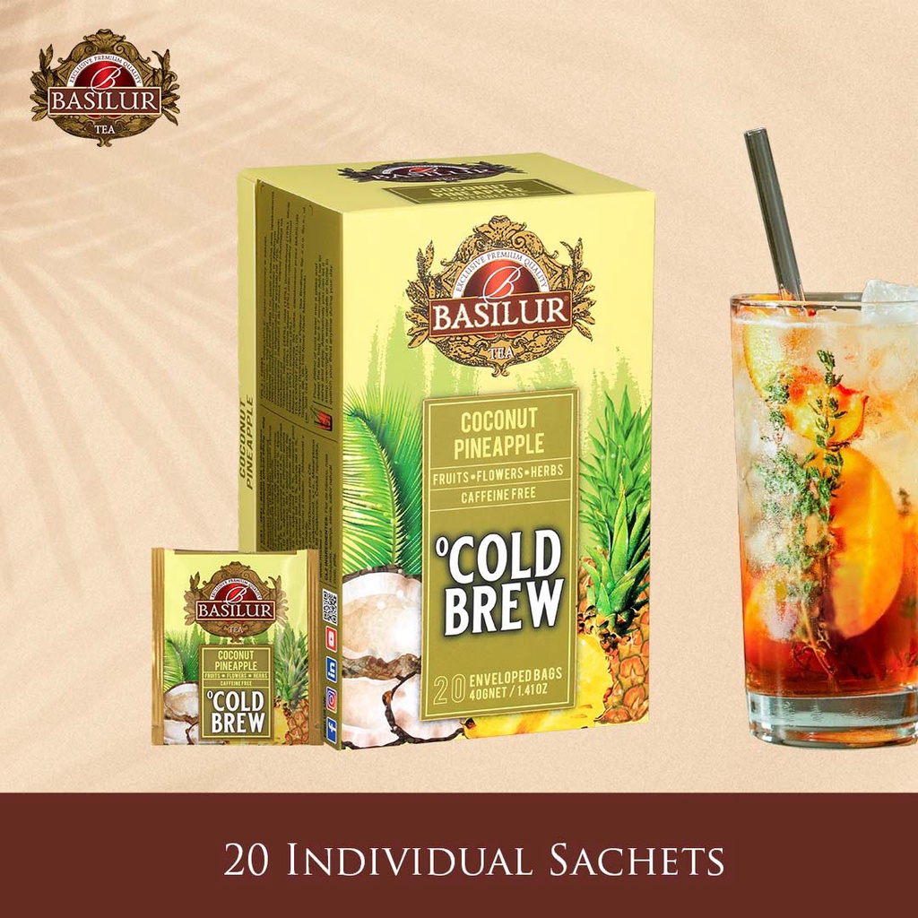 Basilur Caffeine-free Cold Brew - Coconut Pineapple Infusions (20 ...