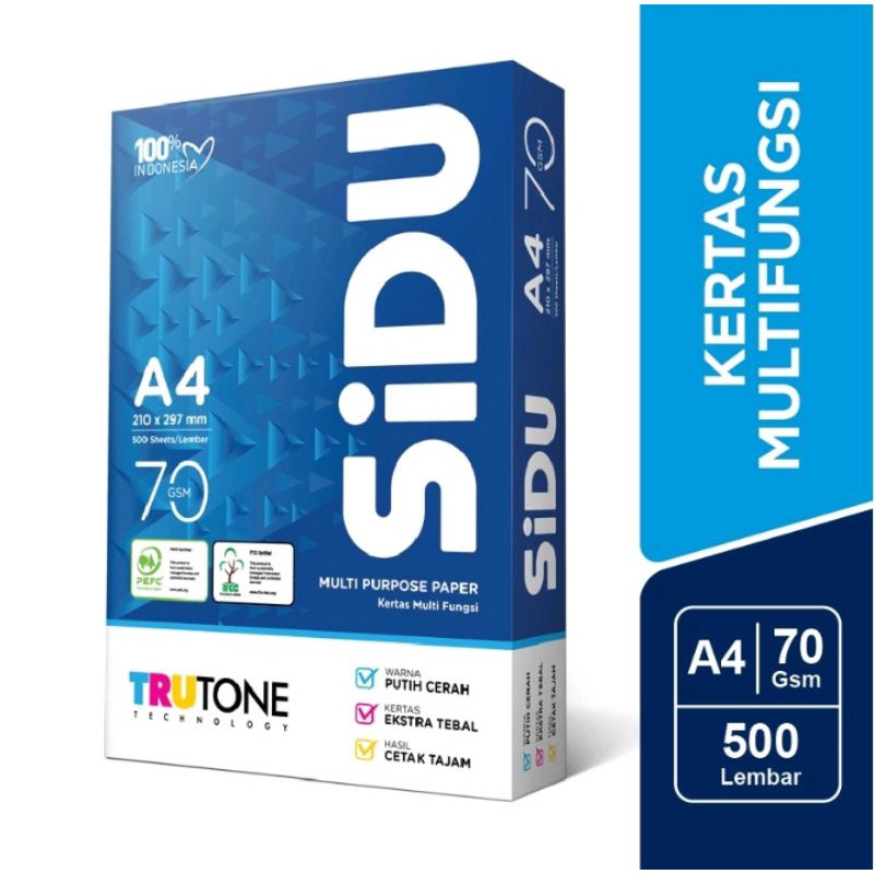 Original SiDU A4 size HVS paper 75 GSM (500 sheets) | Shopee Singapore