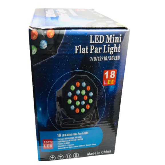 LED18 MINI FLAT PAR LIGHT DMX-512 LED STAGE LIGHT | Shopee Singapore