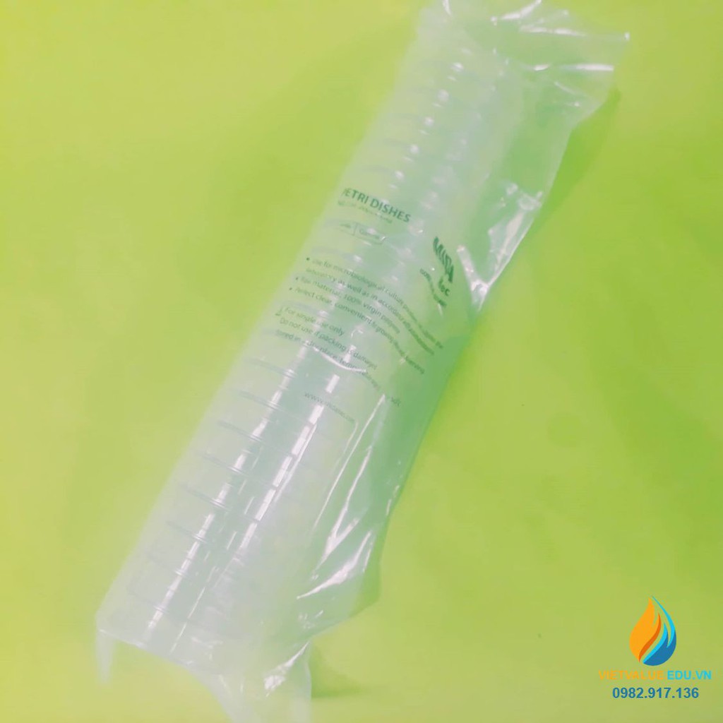 Bag of 10 sterilized plastic petri dishes from Biologix USA, disc ...